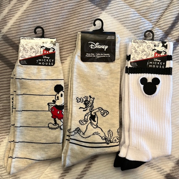 Disney | Underwear & Socks | Mickey And Goofy Sock 3 Pack Authentic ...